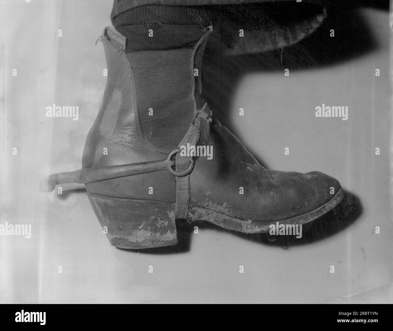 Military type spurs worn by Victoria Park trainer Vic Thompson on ...