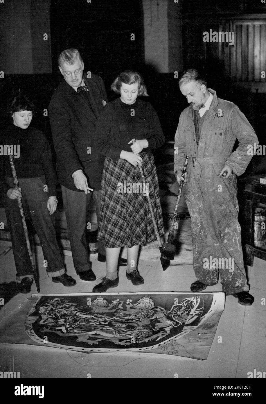R. A. And 13-Year-Old Daughter Work On Chelsea Arts Ball Backcloth ...