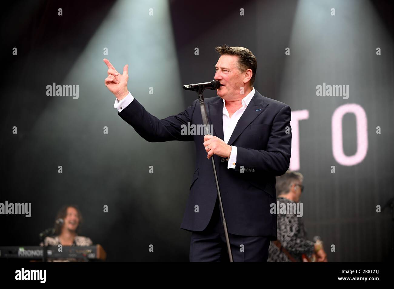 English pop singer, Tony Hadley performs at Lets Rock Leeds 80s ...
