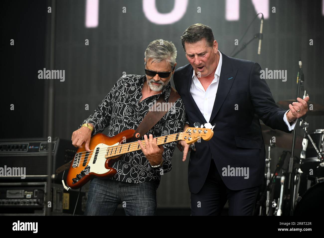 English pop singer, Tony Hadley performs at Lets Rock Leeds 80s ...