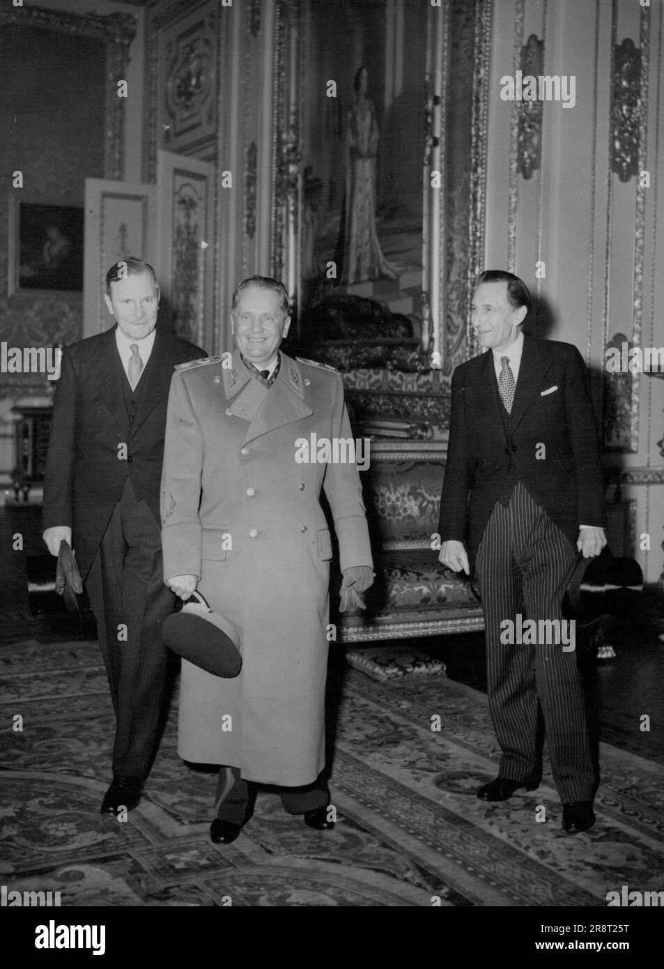 Tito Visits Windsor Castle -- Yugoslav President Marshal Josip Broz ...