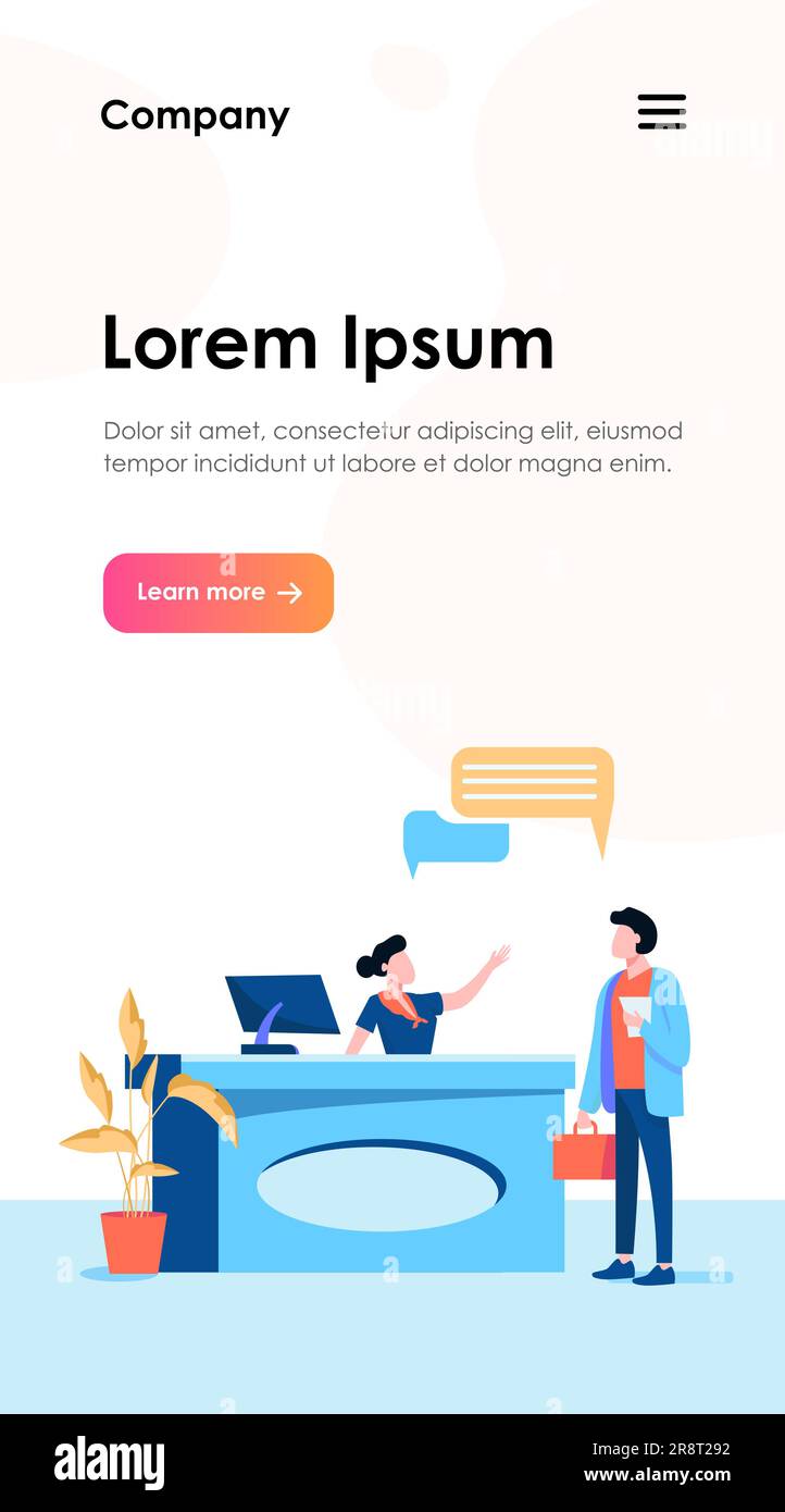 Receptionist job vector illustration Stock Vector Image & Art - Alamy