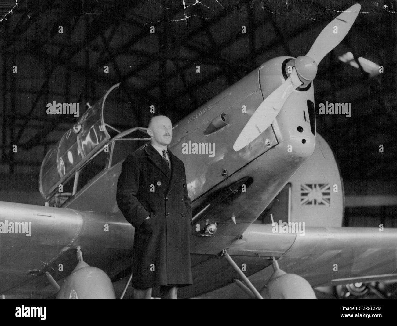 Capt P.G. Taylor with his Ceremonial Gull plane Polaris. August 05 ...