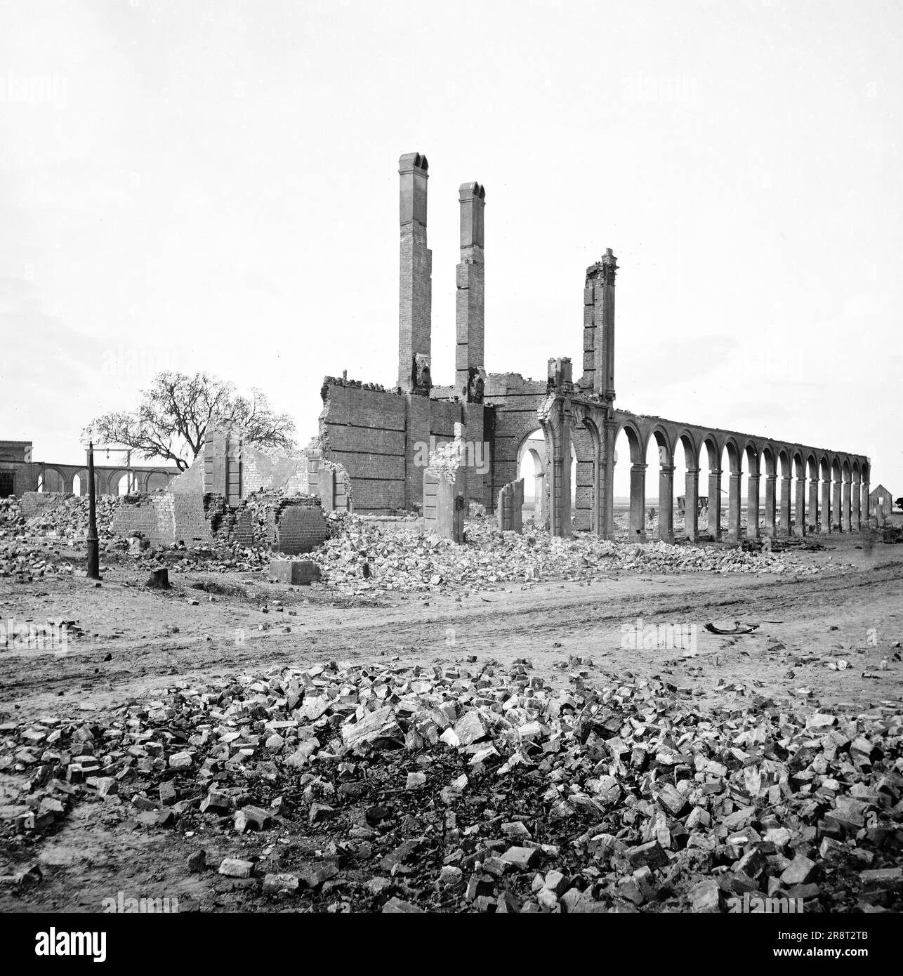 Ruins of North Eastern Railroad depot, Charleston, South Carolina, USA ...