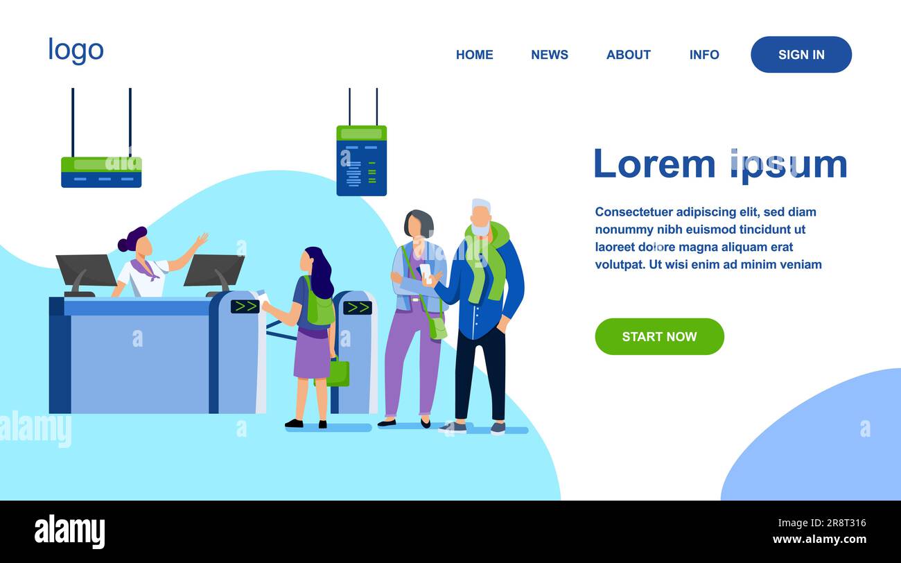 Ticket counter family Stock Vector Images - Alamy