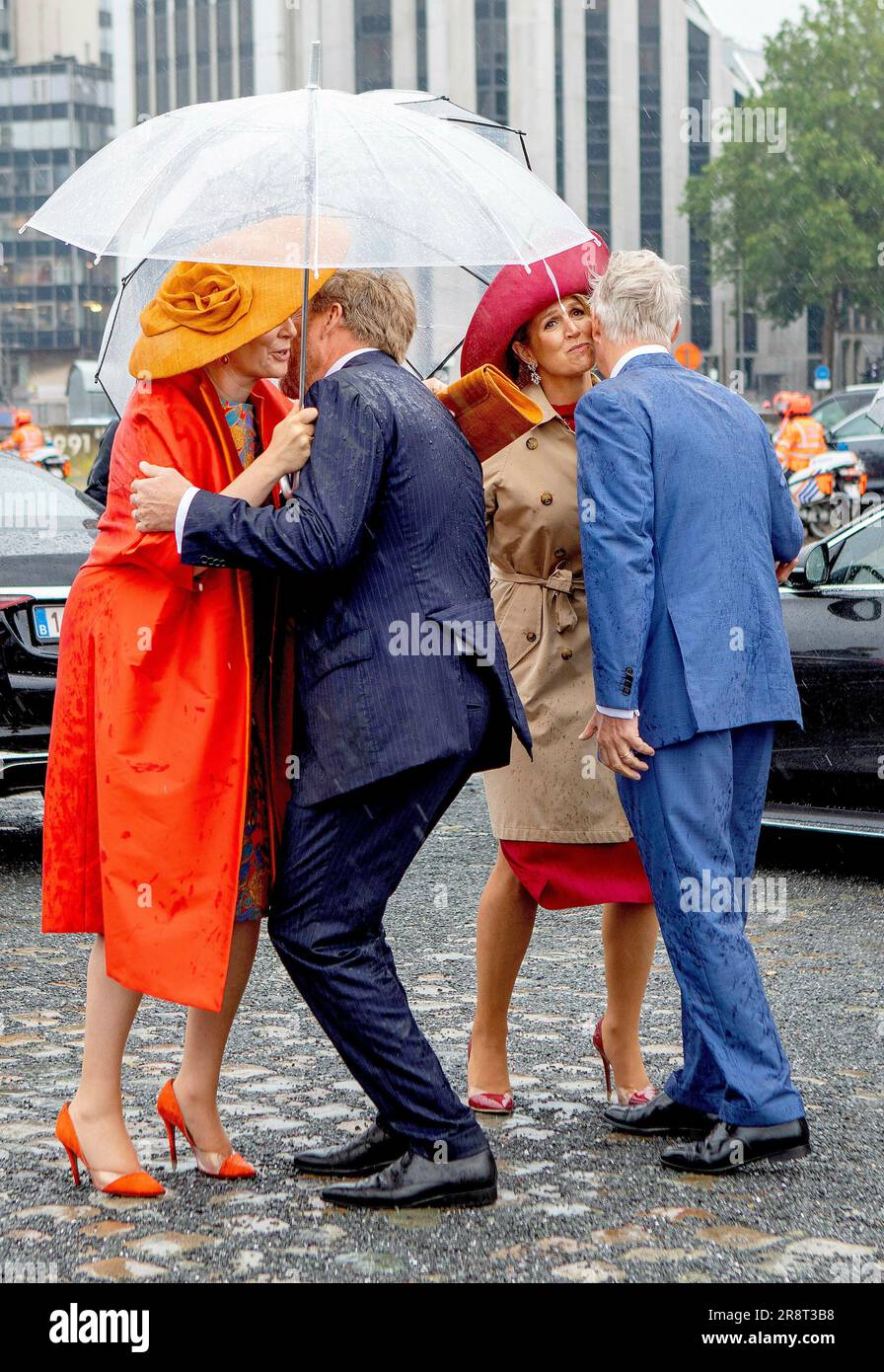 Antwerpen, Belgien. 22nd June, 2023. King Willem-Alexander and Queen Maxima of The Netherlands ...