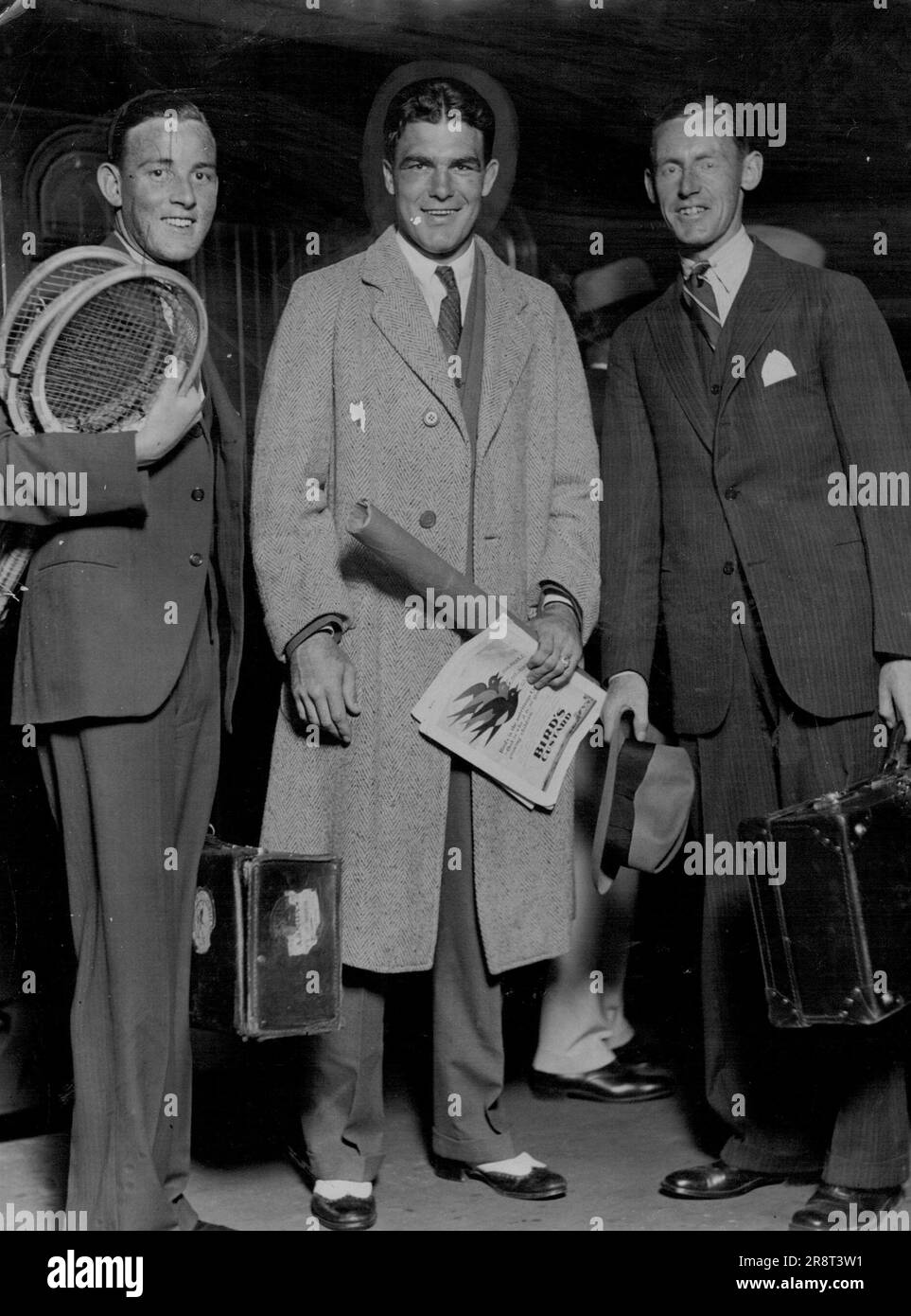 Gone Away -- Young Stribling being farewelled at Central Station last ...