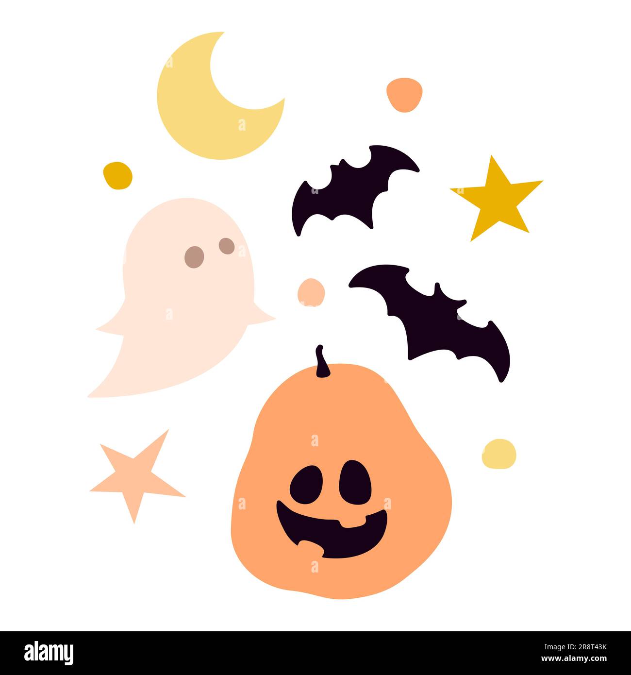 Spooky season cute vector illustration Stock Photo - Alamy