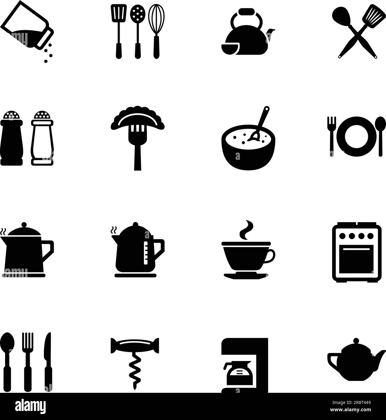 Kitchen icon set Stock Vector Image & Art - Alamy