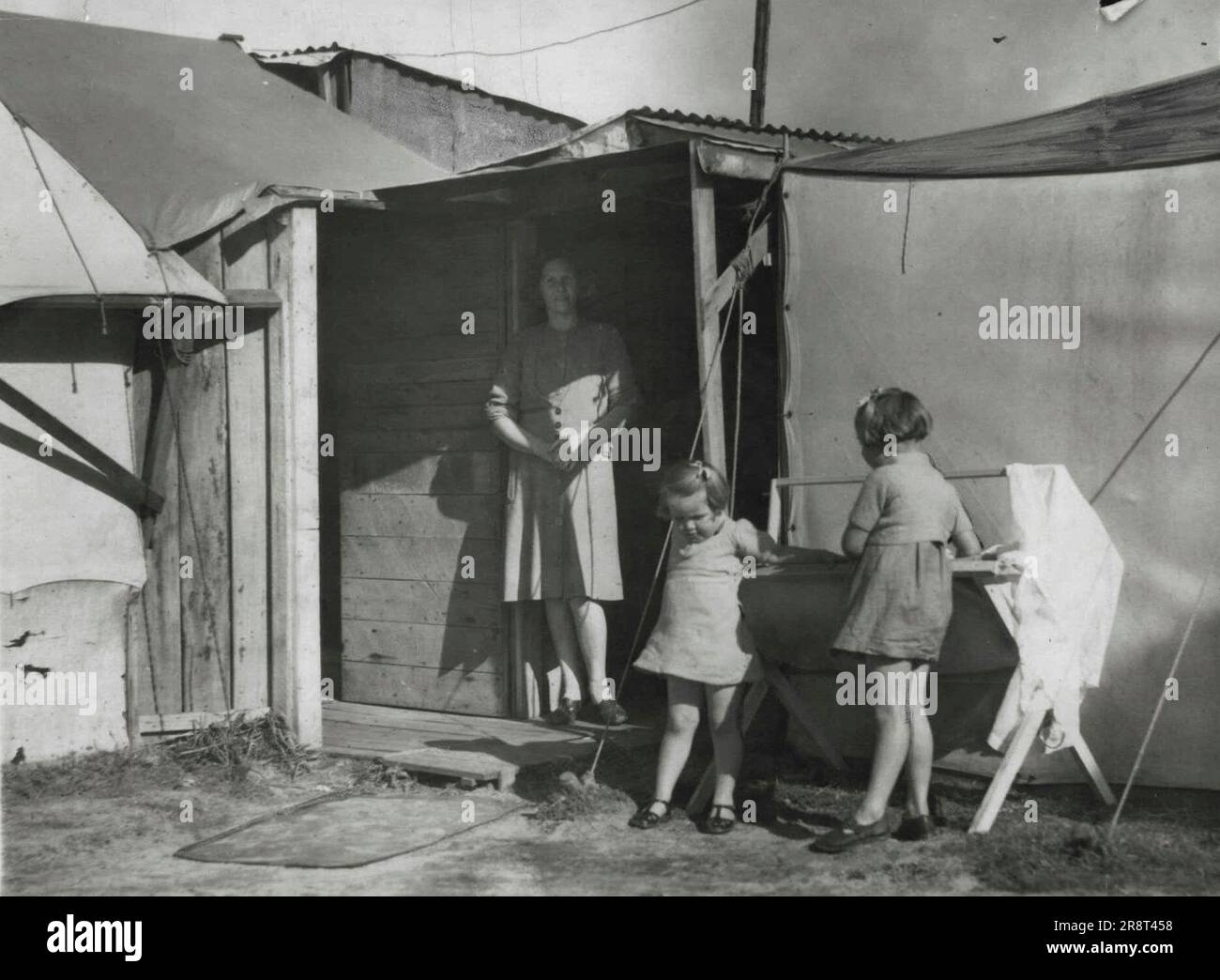 Mrs. Cooper with some of her six children. June 25, 1944 Stock Photo ...