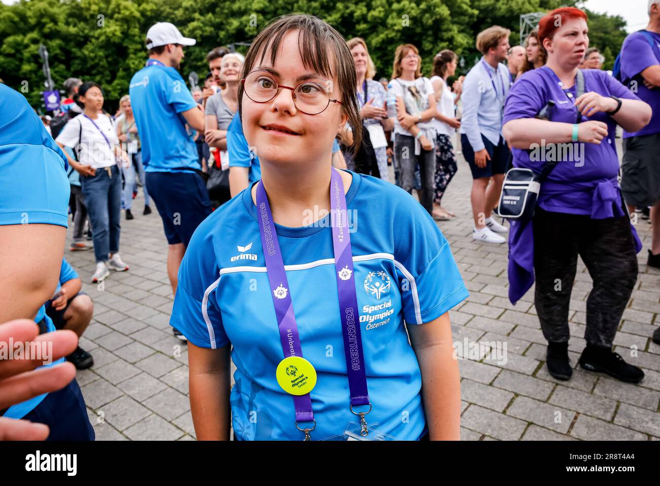 Participants enjoy the street party for athletes and supporters of the ...