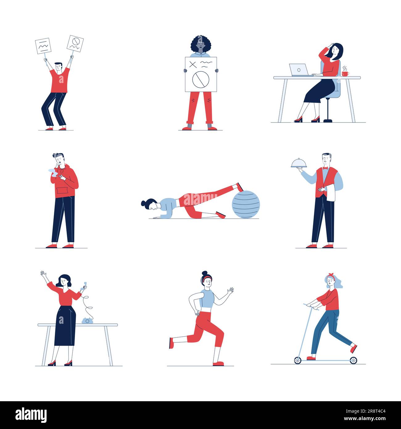 Large set of various cartoon people Stock Vector Image & Art - Alamy