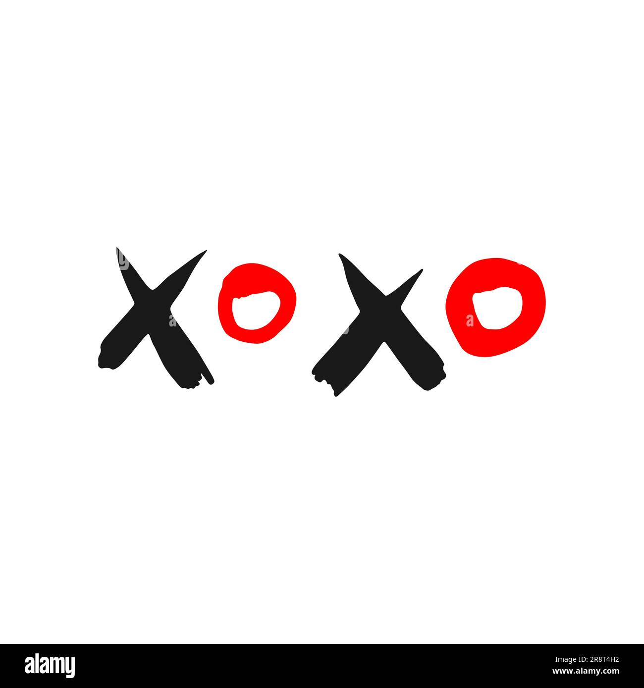 XOXO vector illustration isolated on white background Stock Photo - Alamy