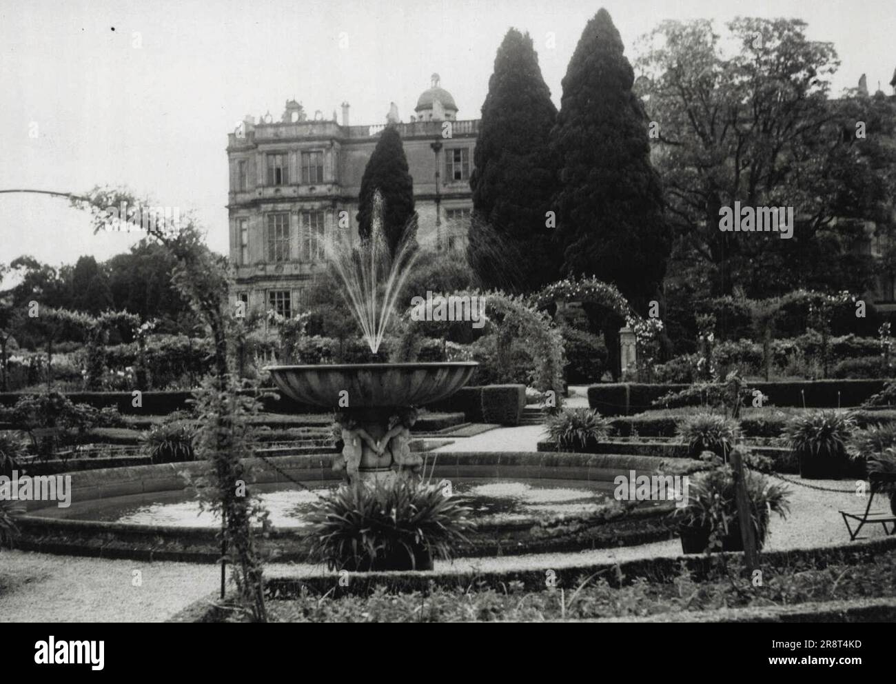 Longleat -- A glimpse of the house and part of the gardens at Longleat ...