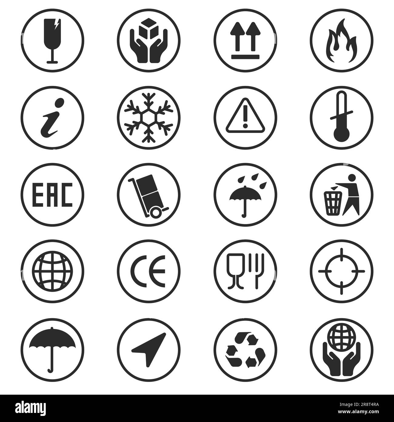 Package box symbols set Stock Vector Image & Art - Alamy