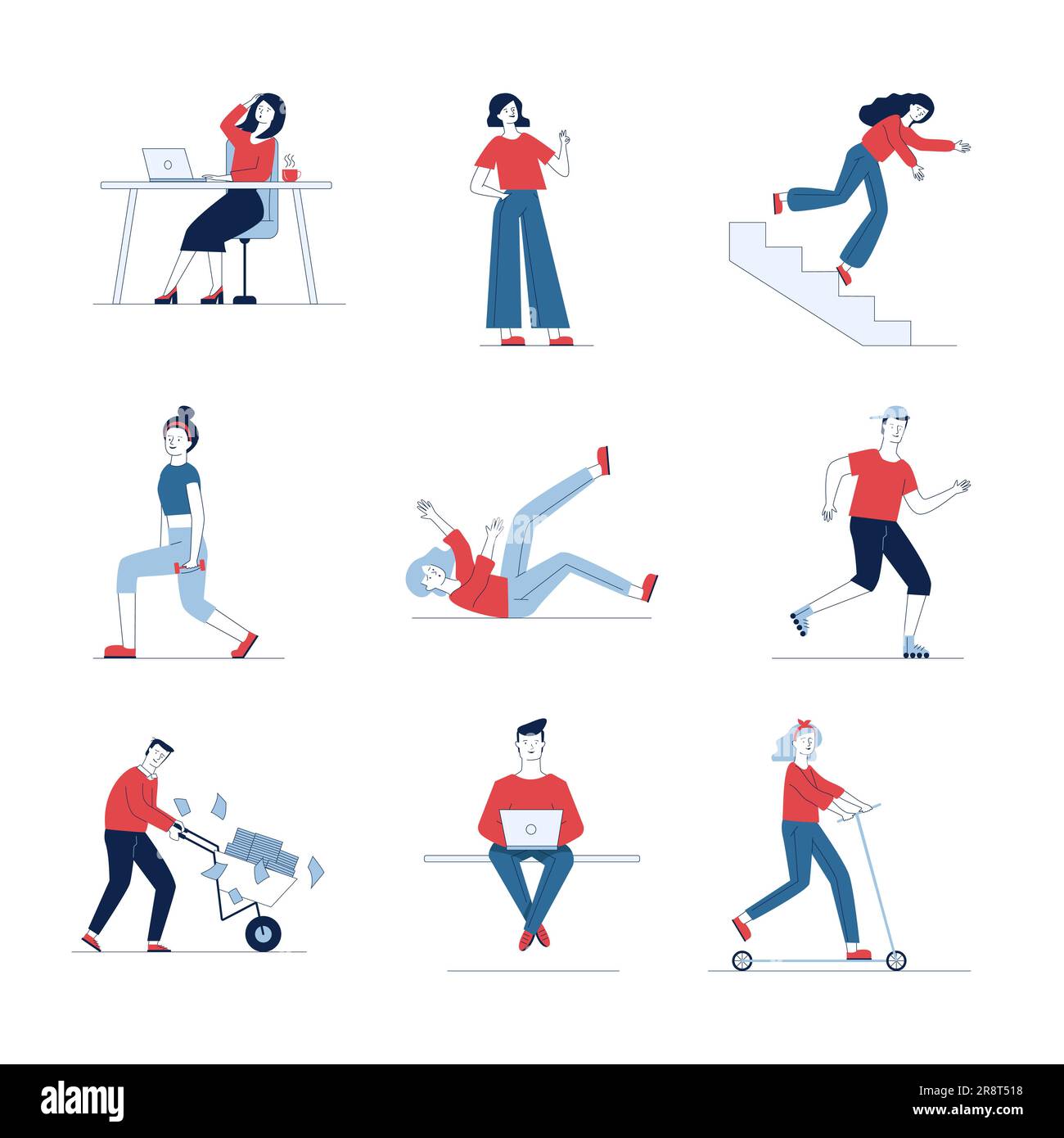 Modern collection of various cartoon people Stock Vector Image & Art ...