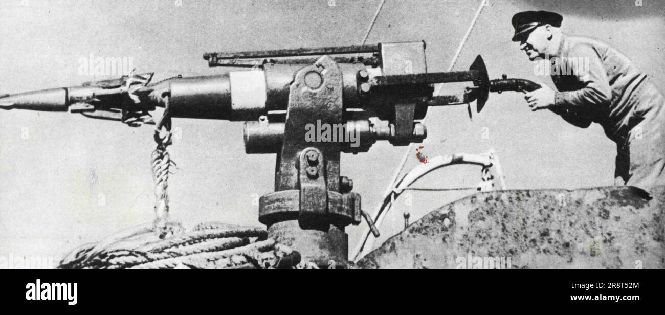 Nowdays the harpoon carries an explosive charge in its head, and is fired by a gun from the bow ...