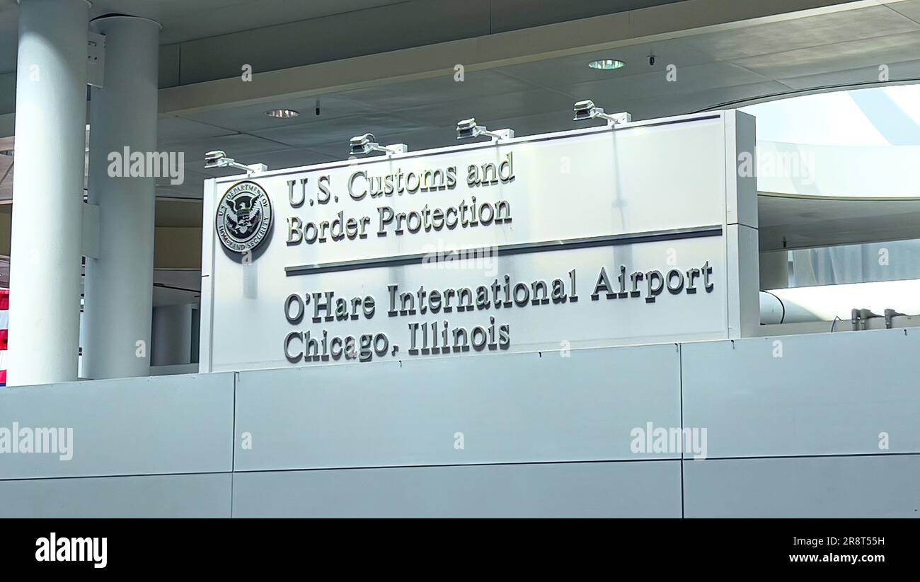 Border Control at Chicago O Hare Airport - CHICAGO, UNITED STATES ...