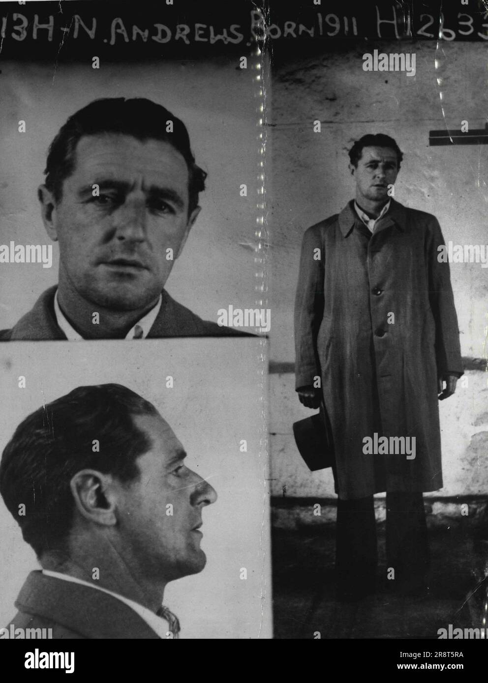 Norman Andrews. Police photo. Thief and basher. Stooged along with Jean ...