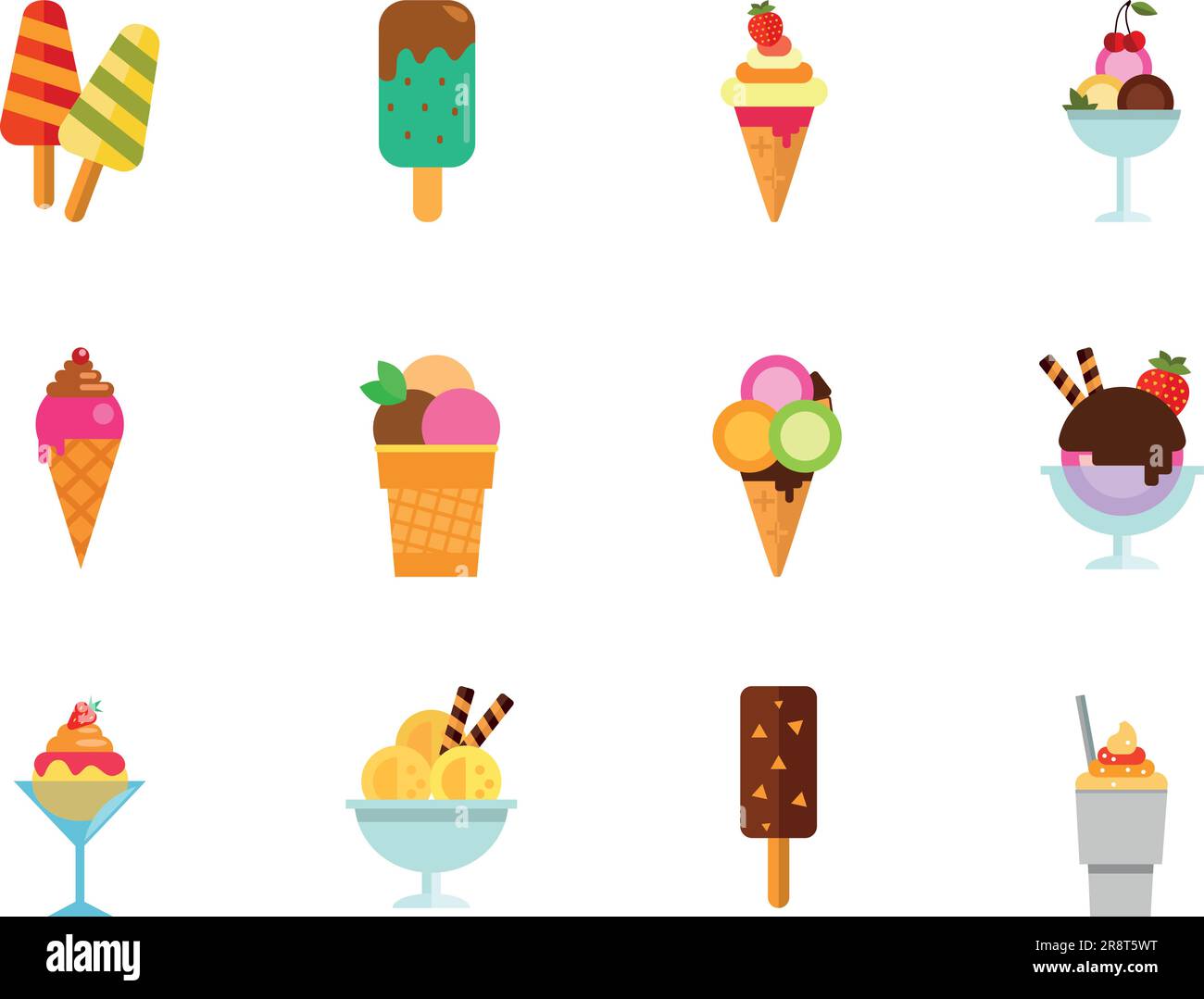 Ice Cream Icon Set Stock Vector Image & Art - Alamy