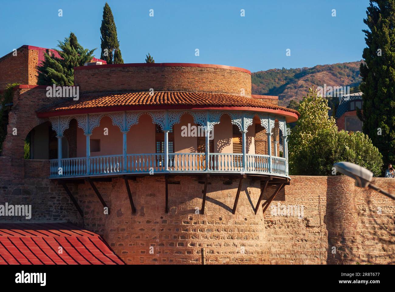 Georgia, Tbilisi - September 25, 2022: Houses with balconies in the ...