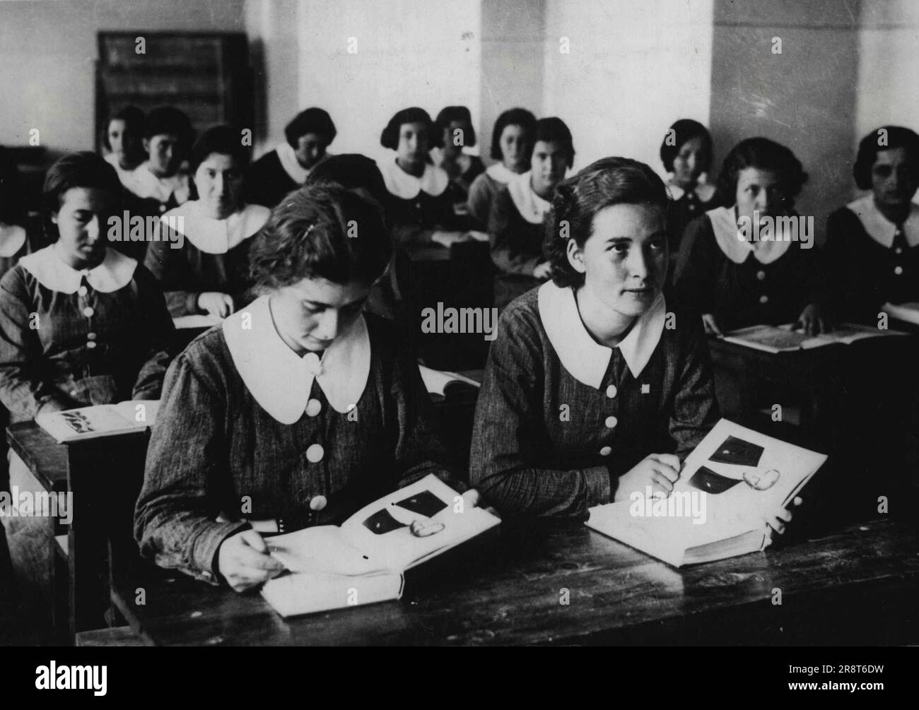A Turkish high school girl in her class. Every girl has to wear an ...