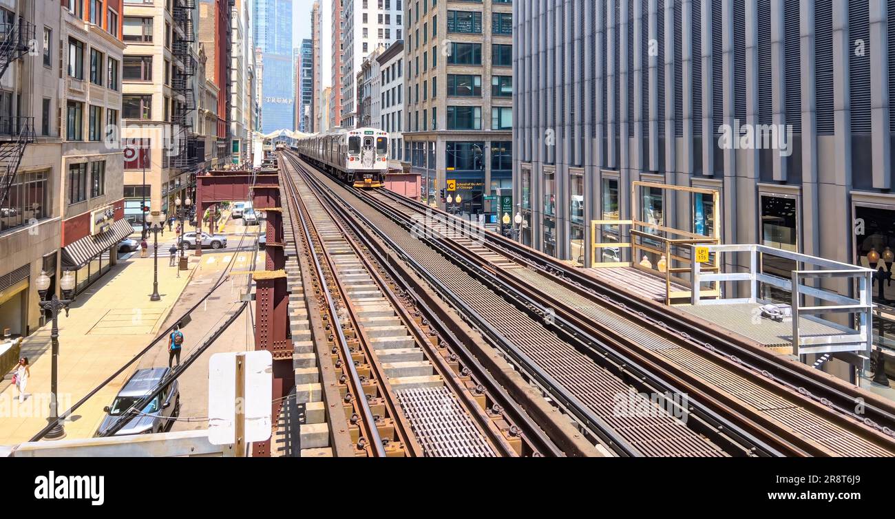 Adams street in chicago usa hi-res stock photography and images - Alamy
