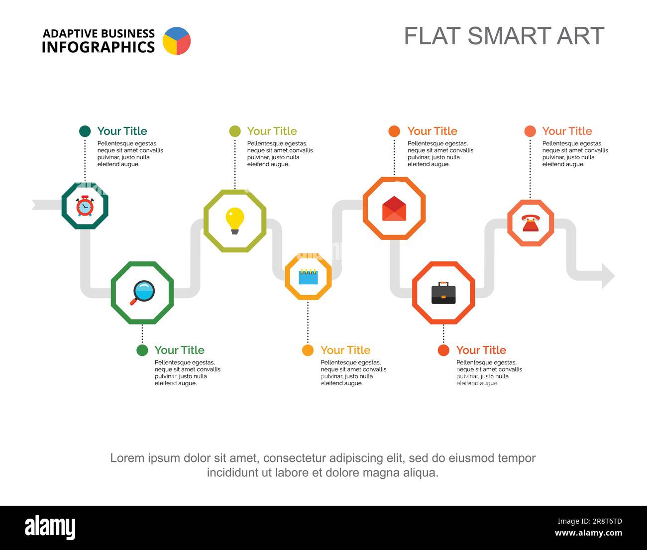 Seven Principles Workflow Slide Template Stock Vector Image And Art Alamy