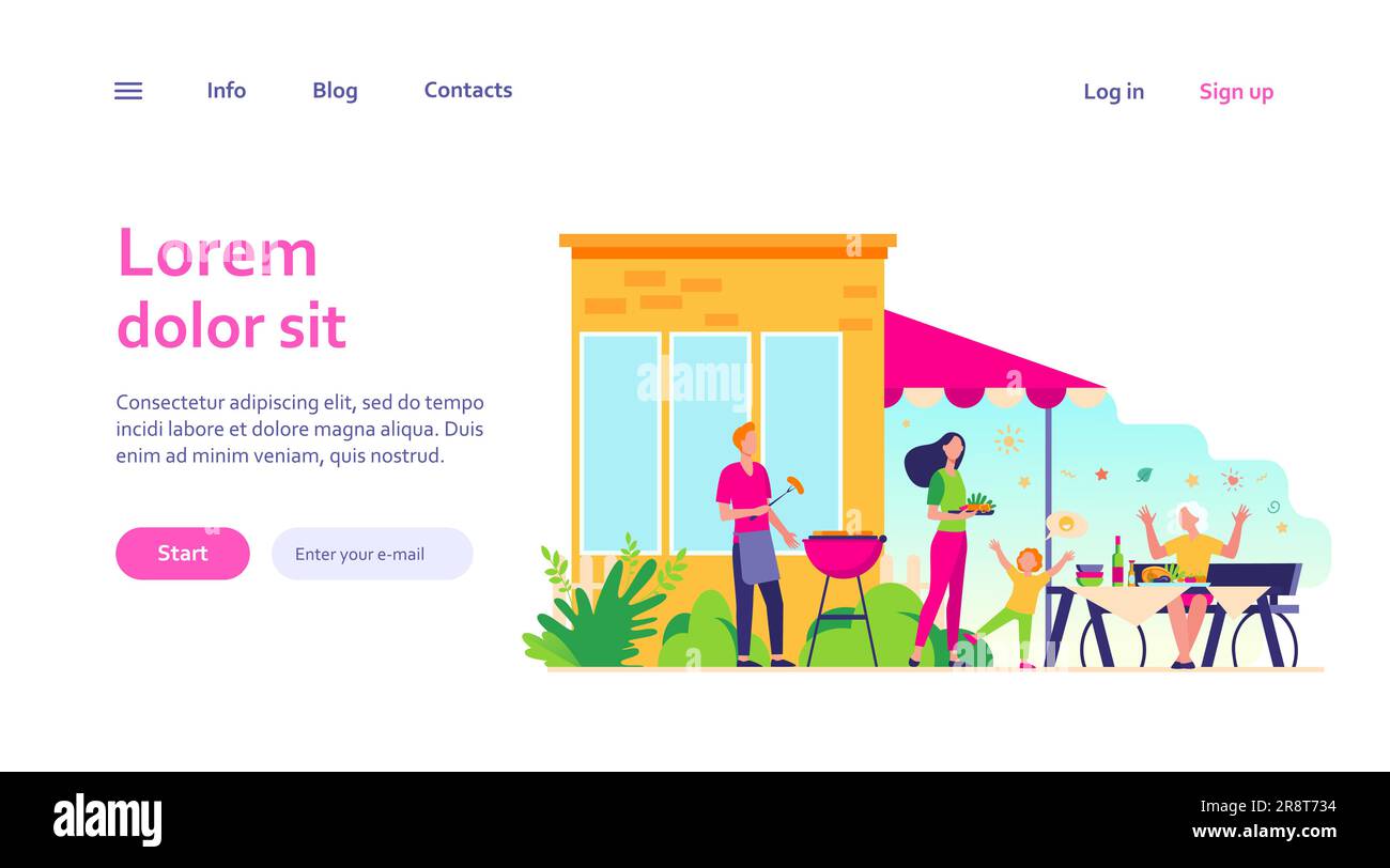 Family house backyard Cut Out Stock Images & Pictures - Alamy