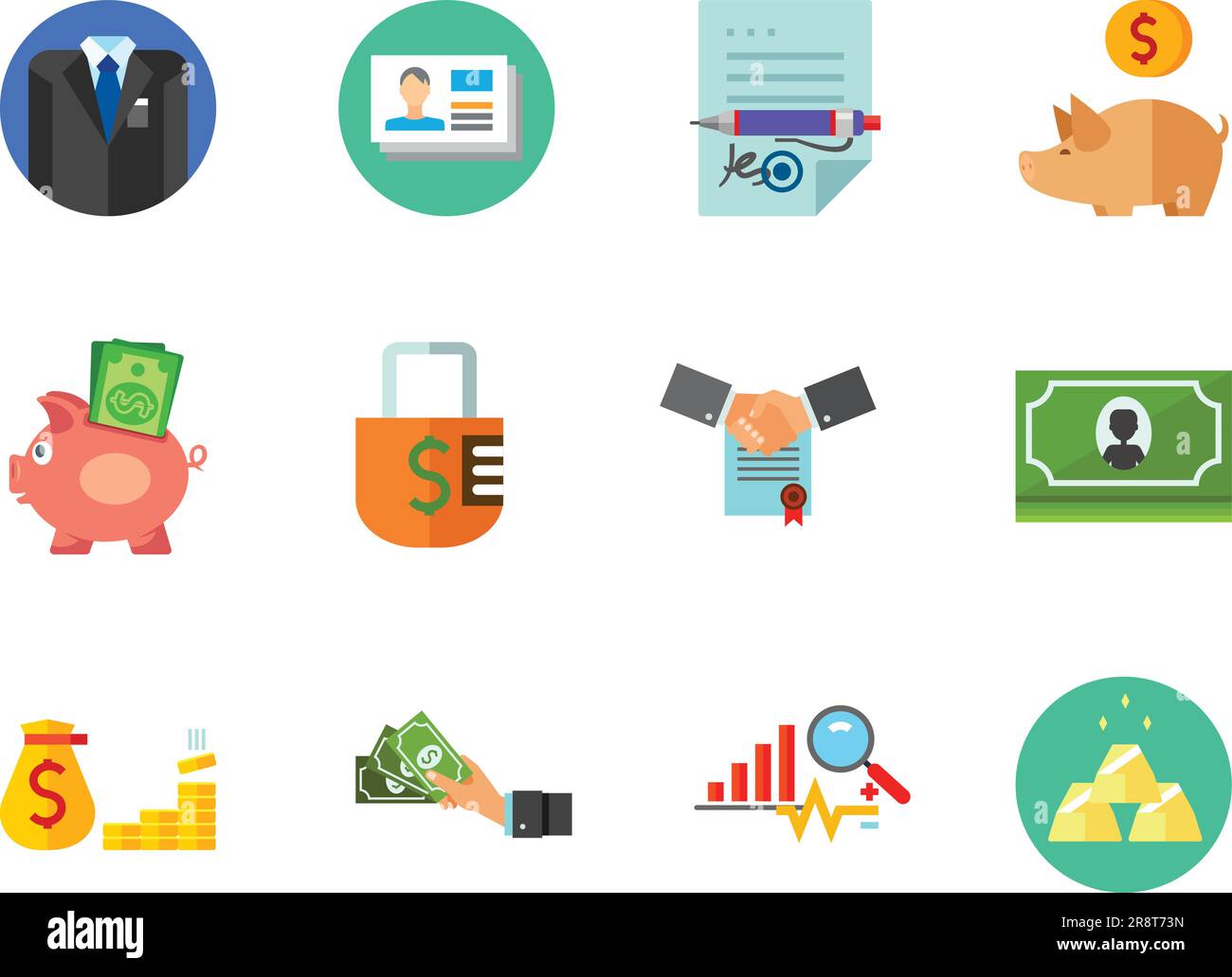 Bank Icon Set Stock Vector Image & Art - Alamy
