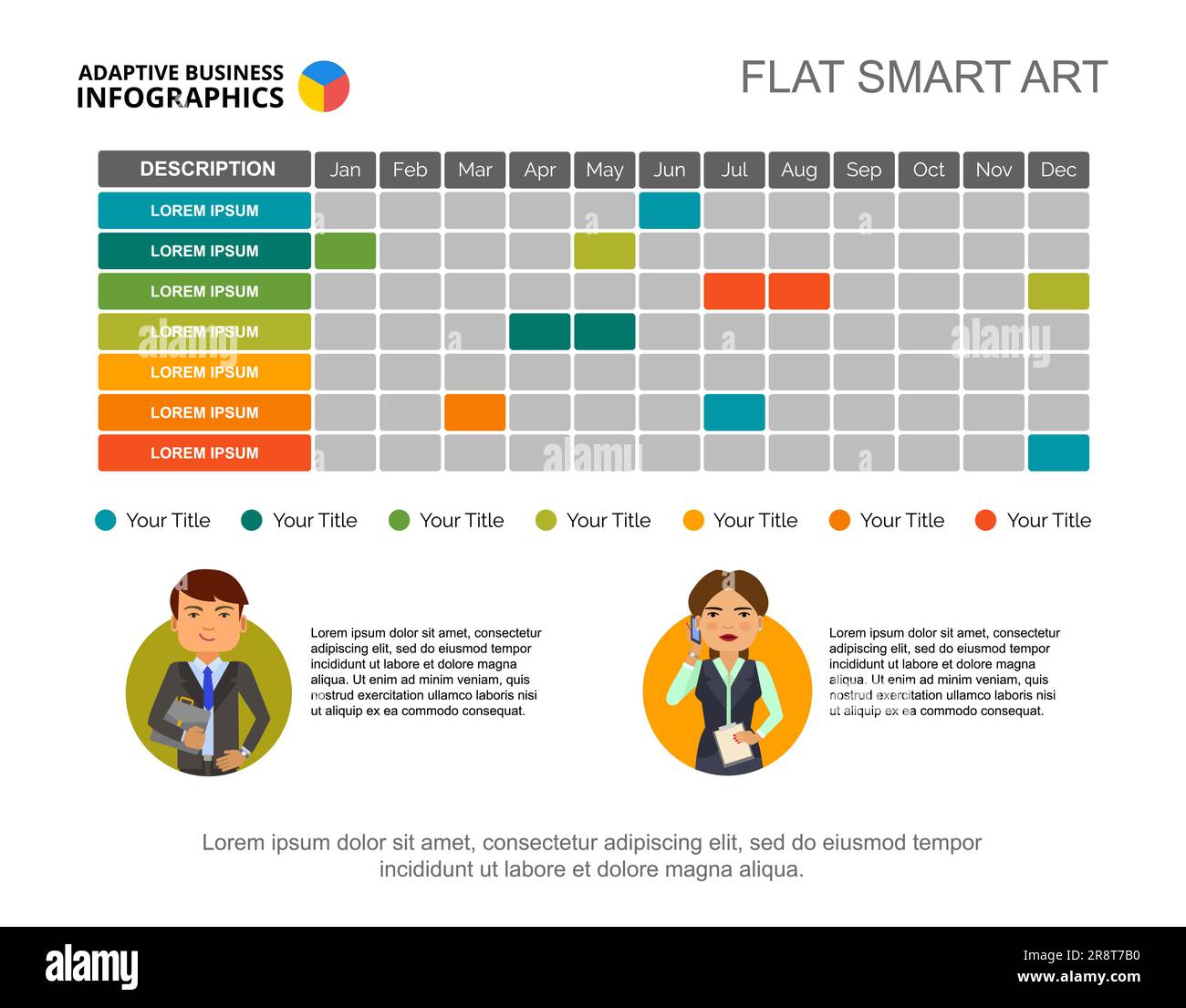 Calendar Chart Slide Template Stock Vector Image & Art - Alamy