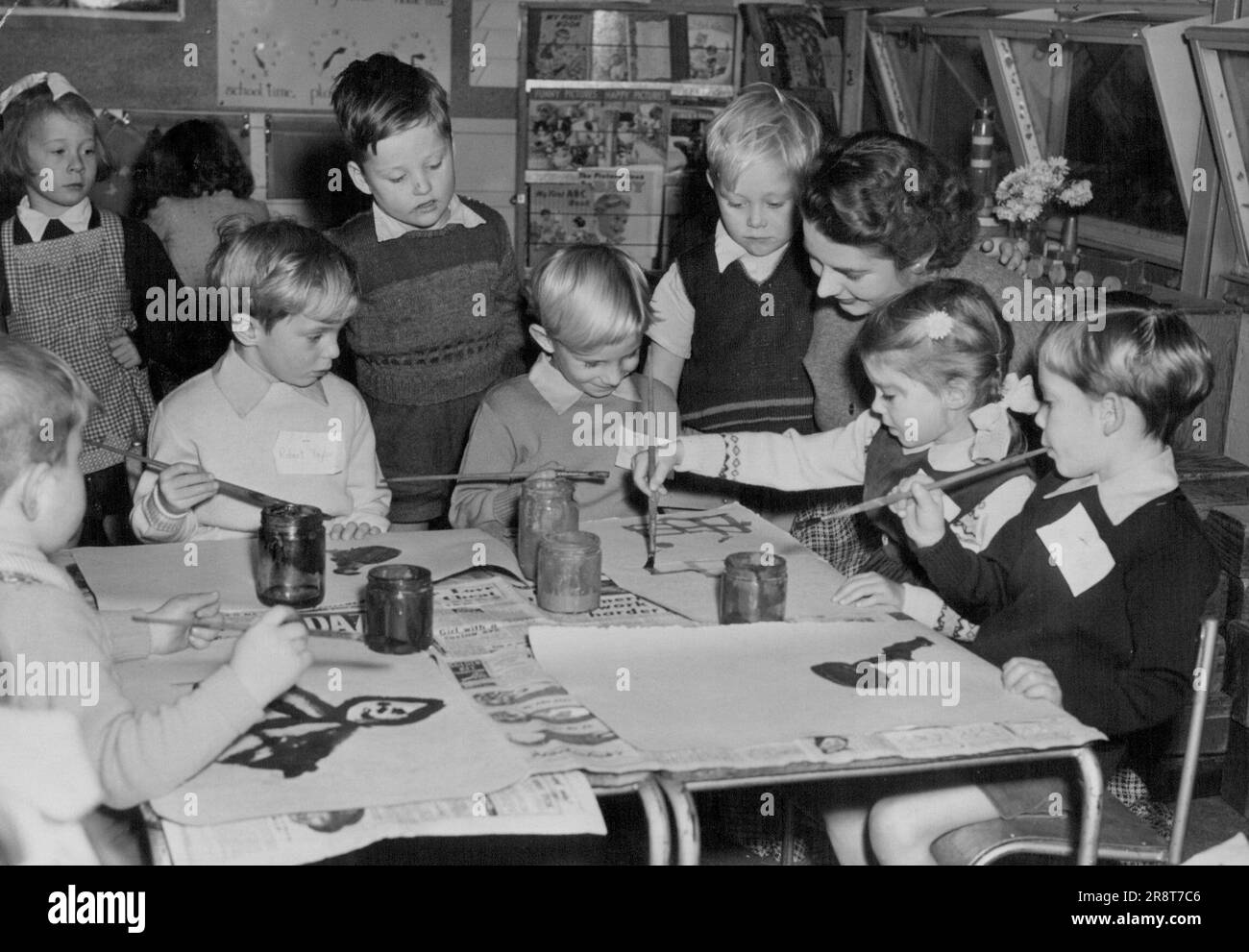 First Lesson For The Quads: Seen with other pupils at Cuckoo Hal Lane ...