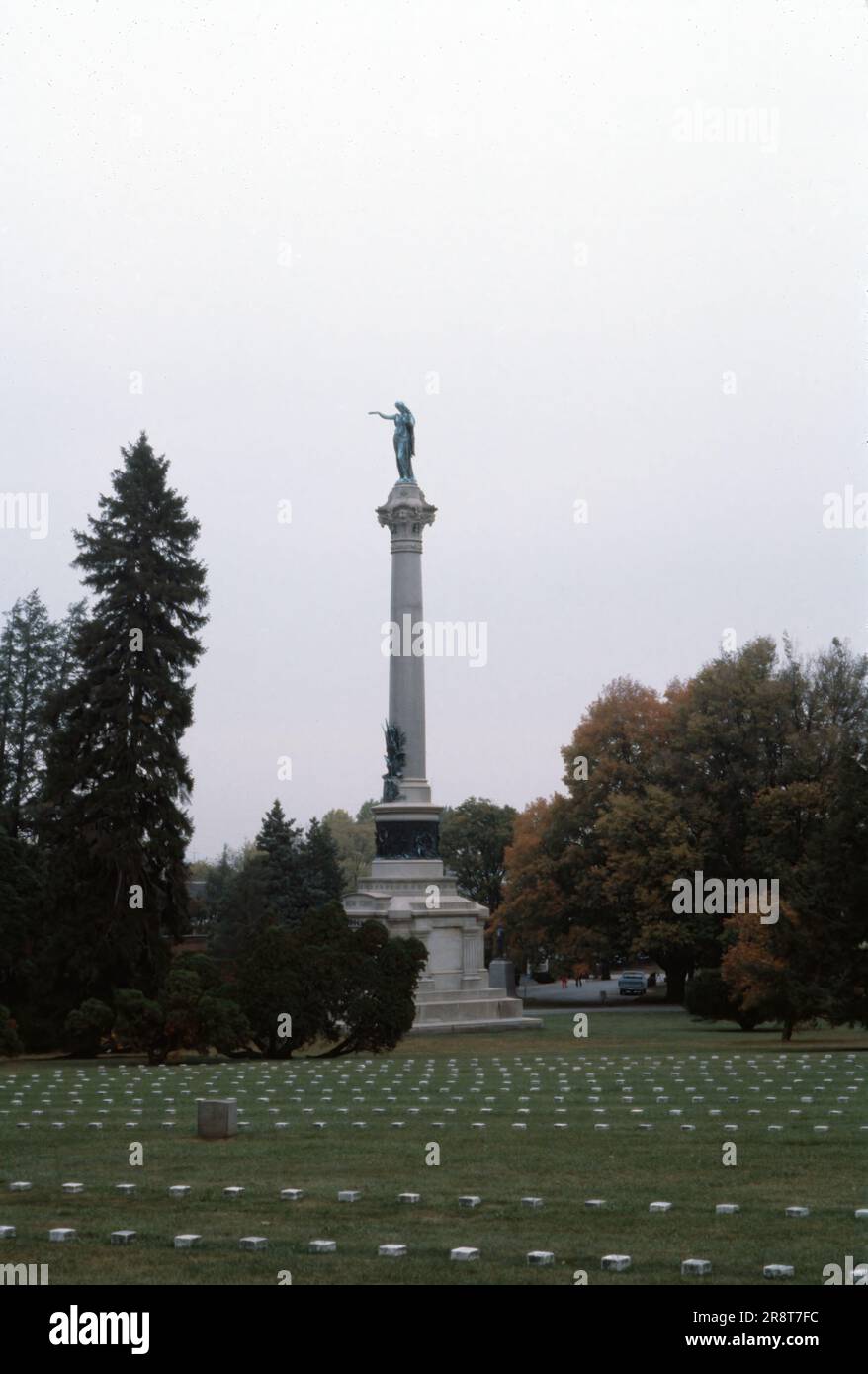Gettysburg, Pennsylvania- September 1978: View of the Soldiers ...