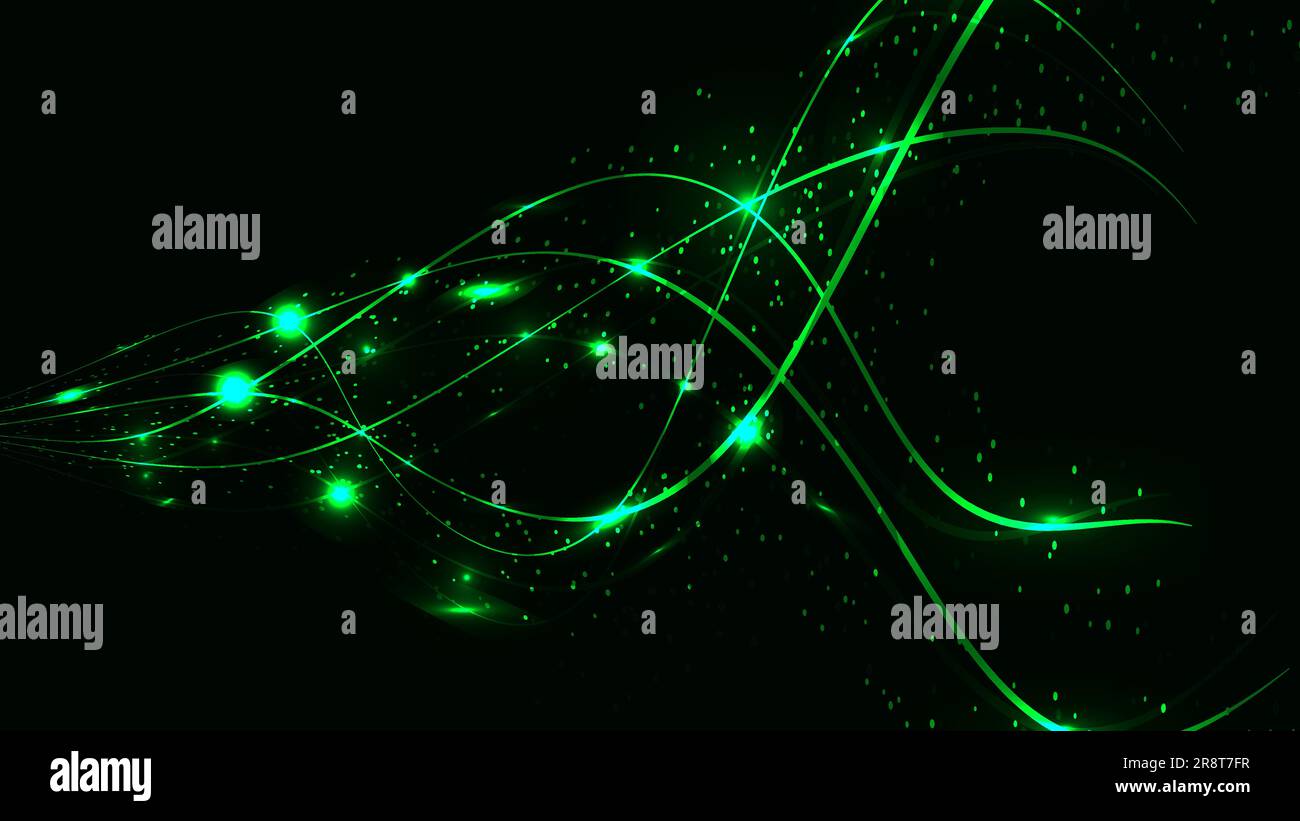 Abstract green beautiful digital modern magical shiny electric energy ...