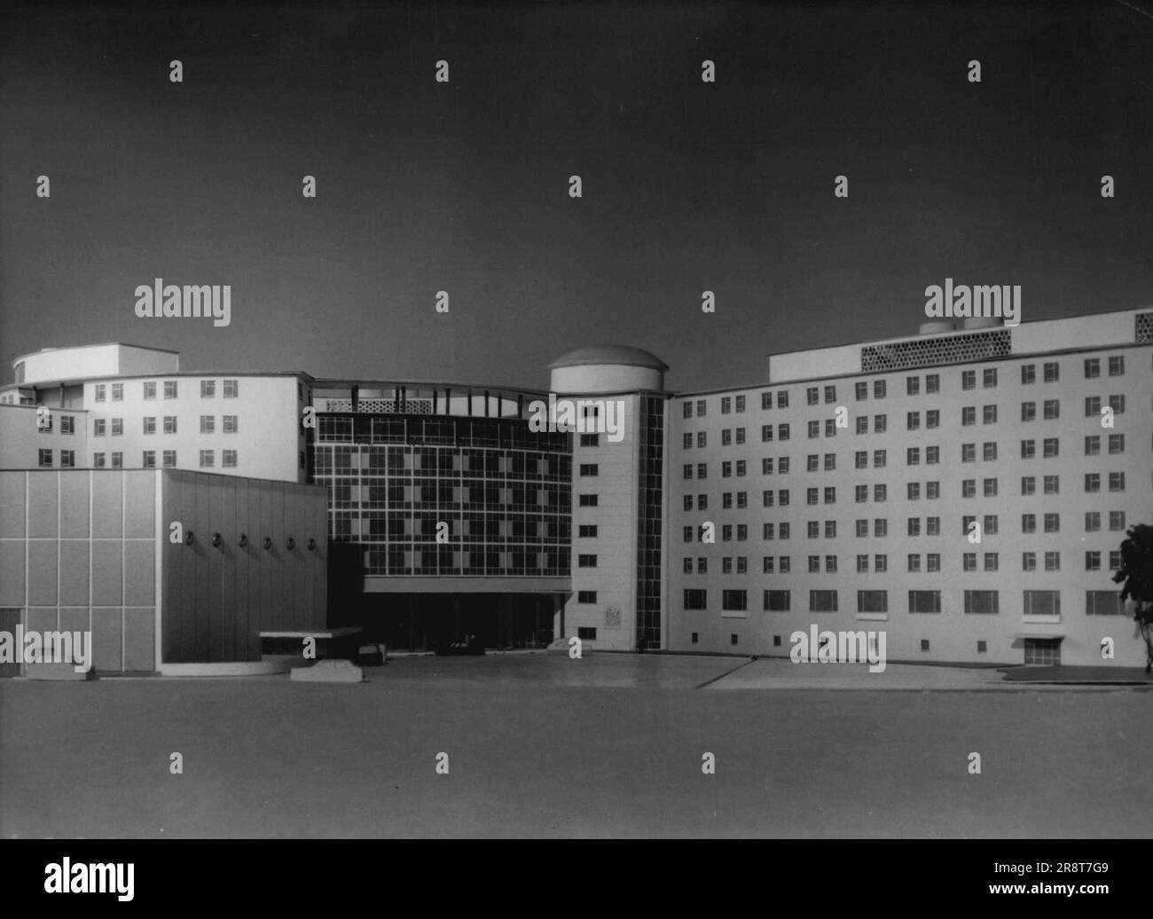 BBC Television Centre - General ground view from North of a model of ...