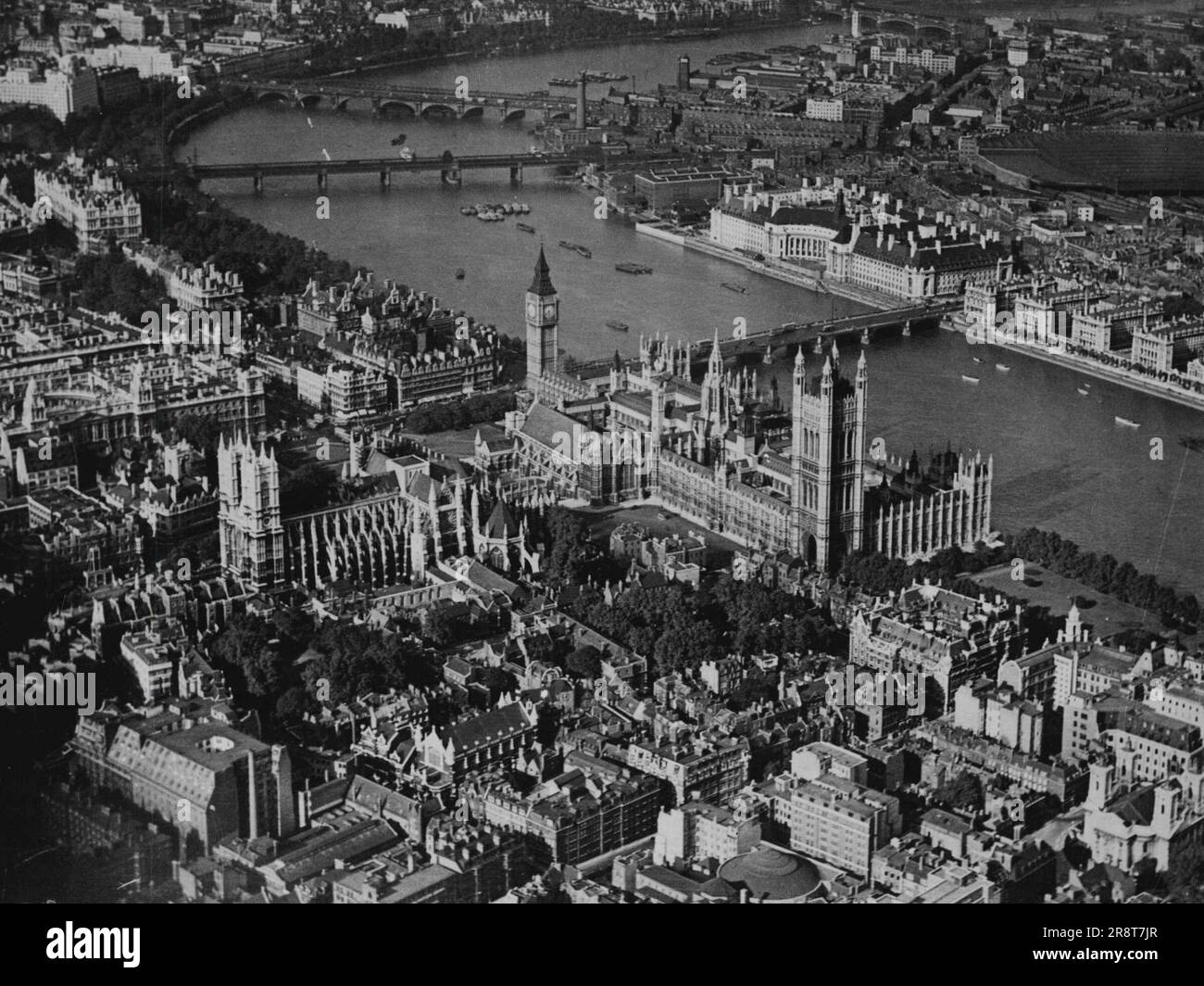 An Aerial View of Westminster. The Houses of Parliament and Westminster ...