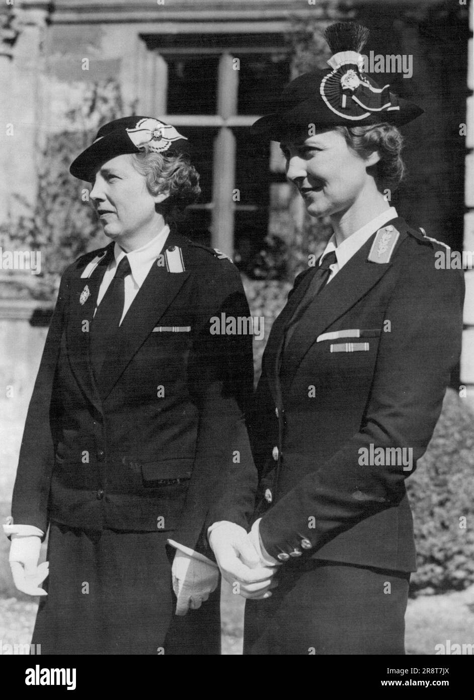 The Duchess In Uniform -- The Duchess of Kent (right) in her smart ...