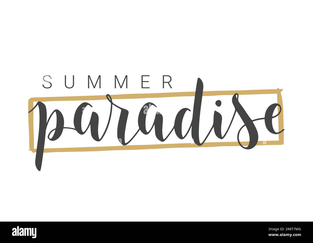 Vector Stock Illustration. Handwritten Lettering of Summer Paradise ...