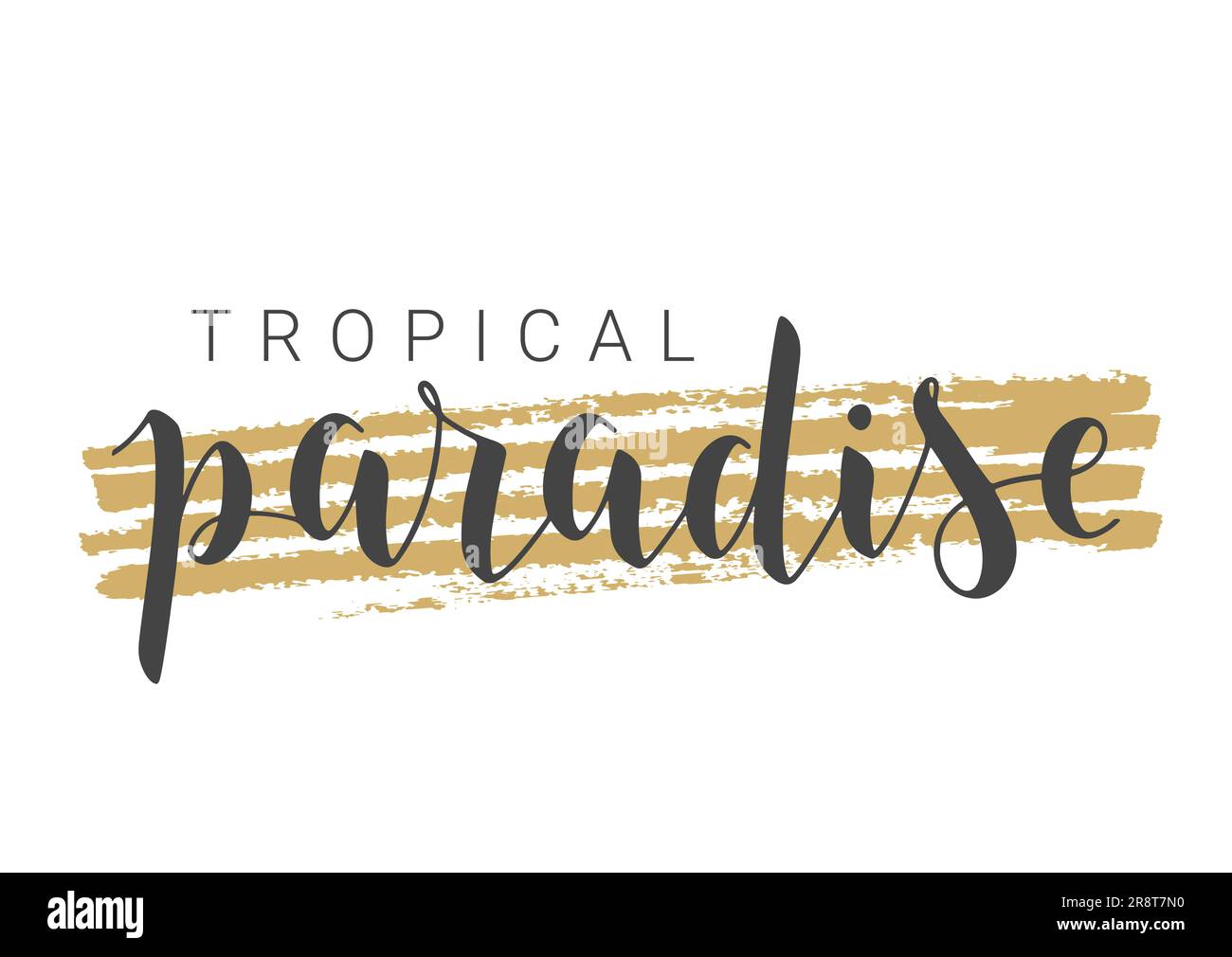 Vector Illustration. Handwritten Lettering of Tropical Paradise ...