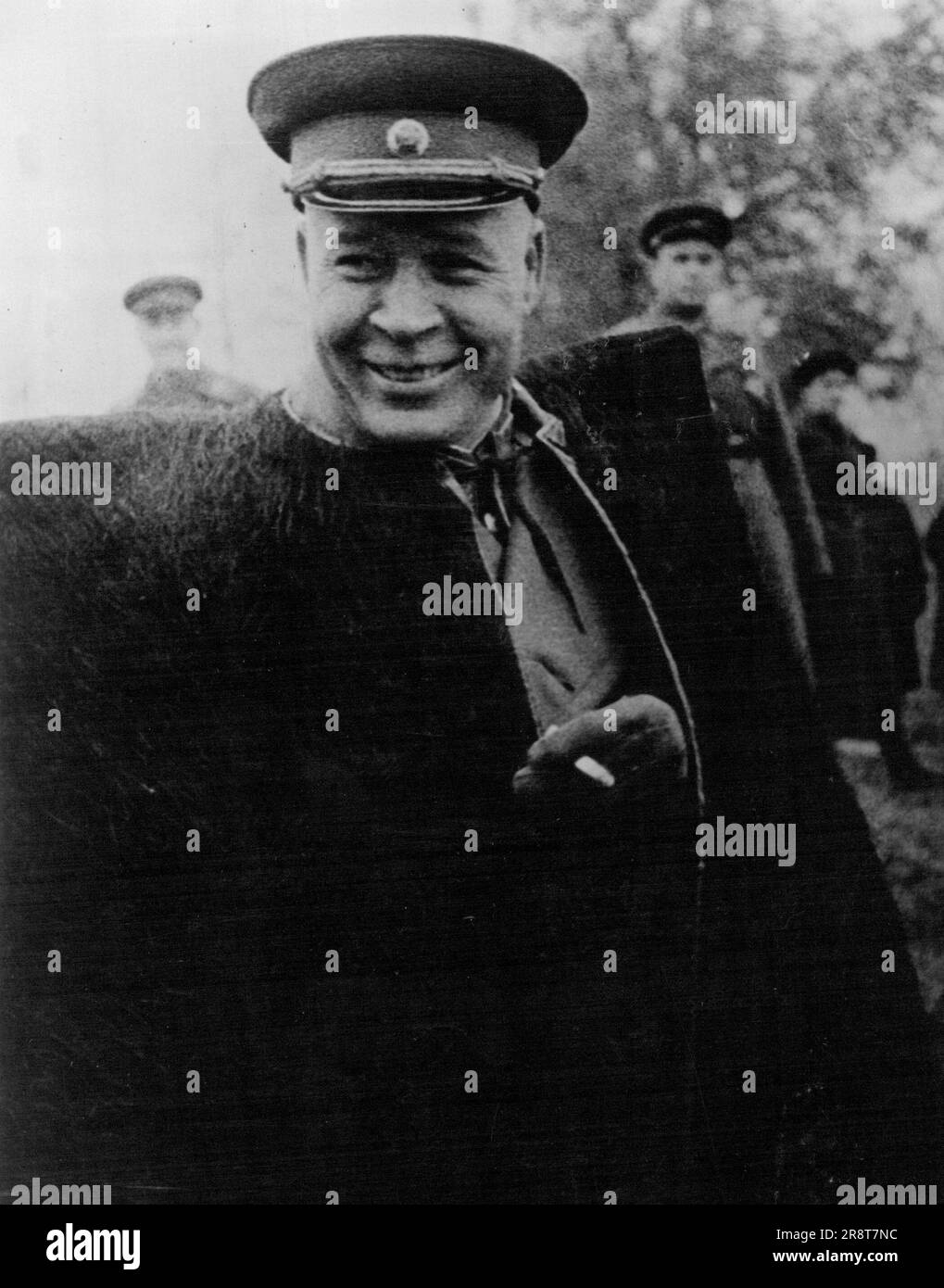 Marshal Timoshenko. Timoshenko, with a black sheepskin cloak over his ...