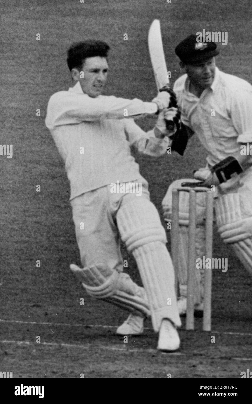 English Cricketers - F. Titmus (Middlesex) in action. July 28, 1954 ...