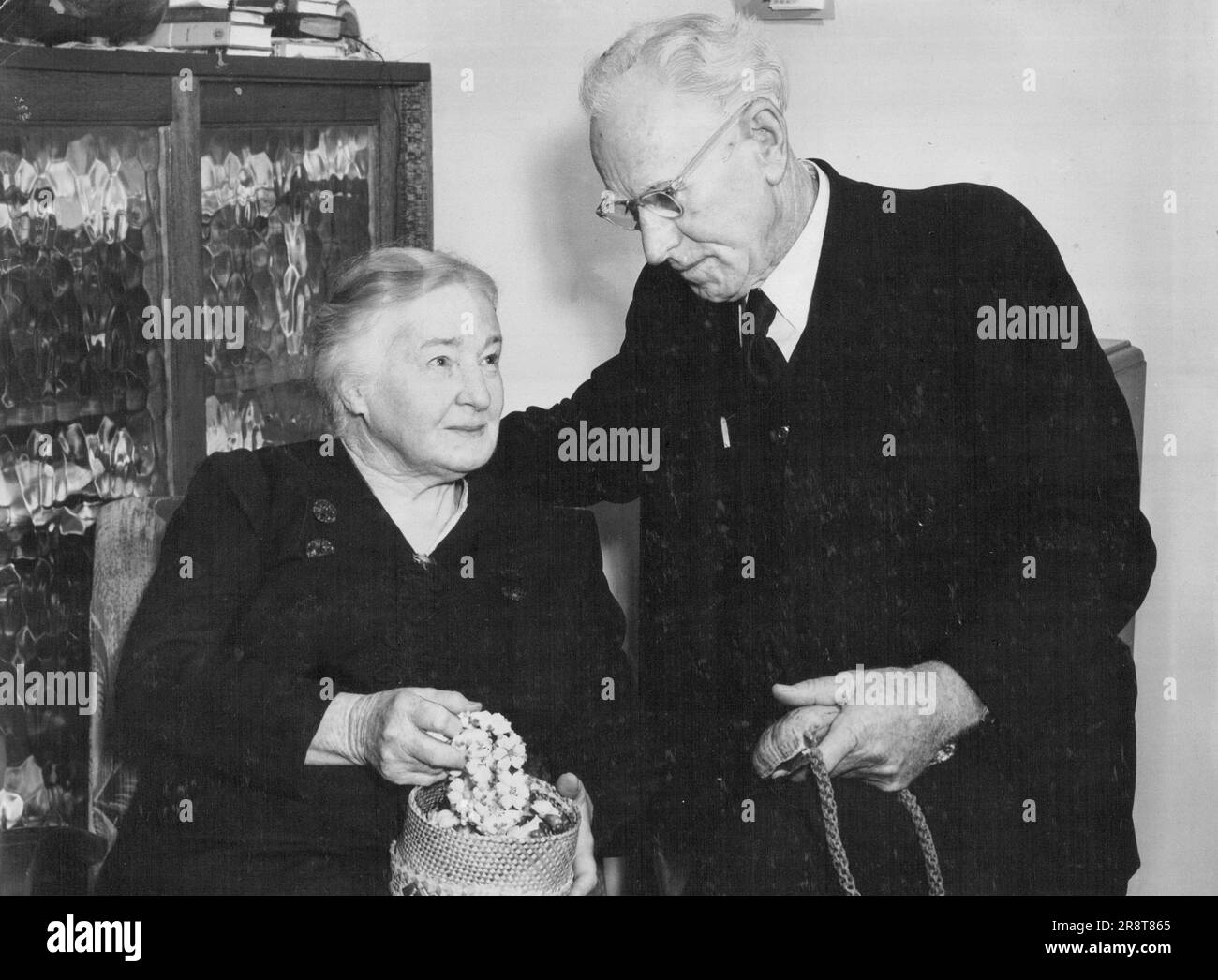 Pastor Stewart and his wife, who shared his field missionary hardships ...