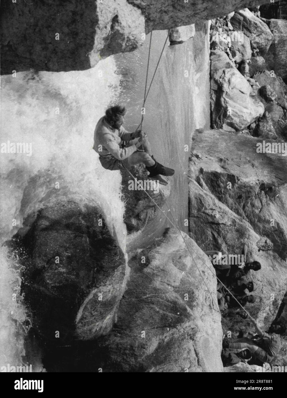 The crossing was finally achieved when a grapnel was thrown over and ...