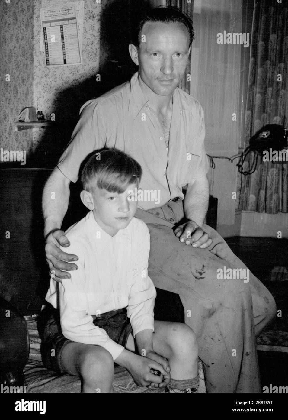 He Collided With The Duke Of Kent - Mr. R.J. Higton with his son Roy (8 ...