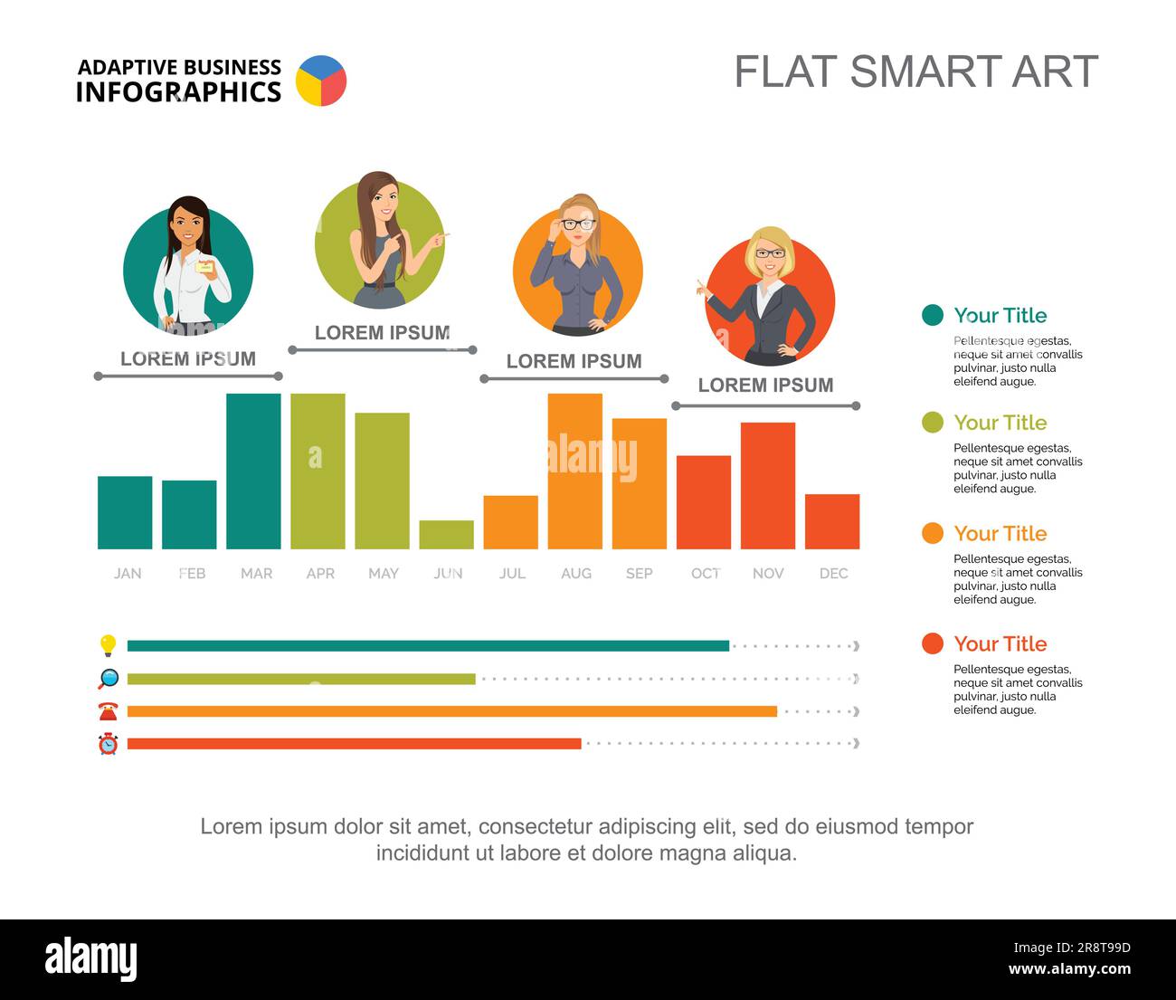 Year Timeline Chart Slide Template Stock Vector Image & Art - Alamy