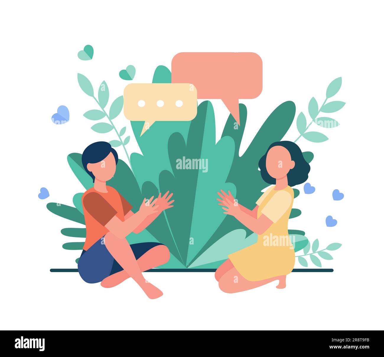 Teen girls talking Stock Vector Images - Alamy