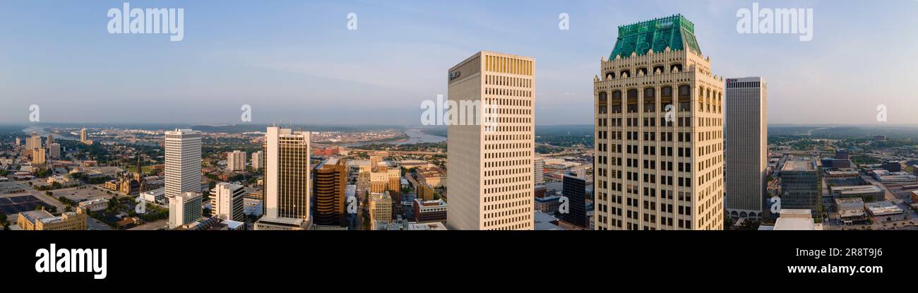 Aerial photograph of downtown Tulsa on a June morning Stock Photo - Alamy