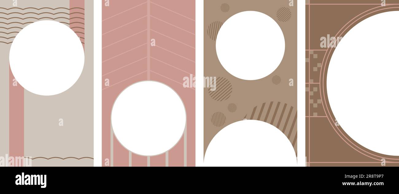 Set of pastel abstract vertical background in one style. Background for ...