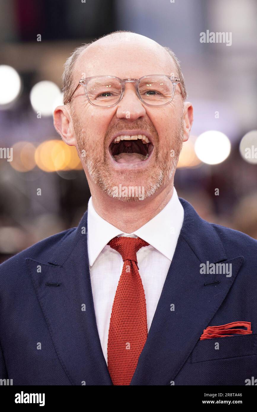 Mark Gatiss poses for photographers upon arrival at the premiere of the ...