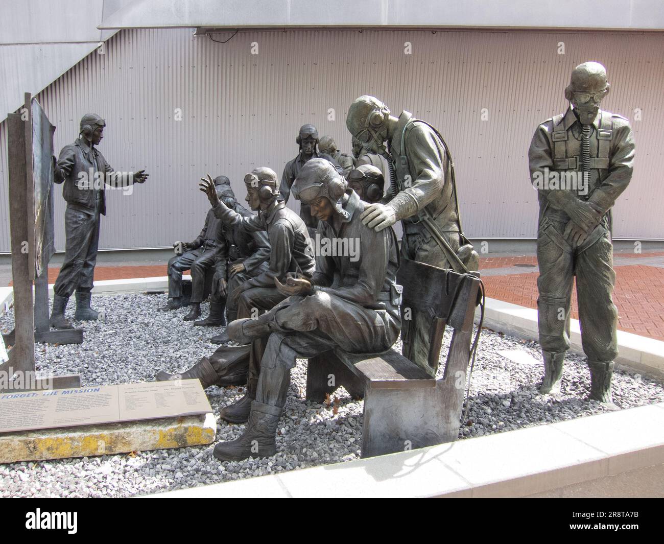 Bronze sculptures of WW II paratroopers outside the World War II Museum ...